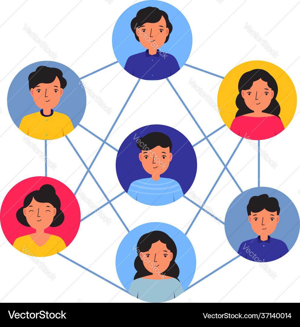 Social networking concept avatars people Vector Image