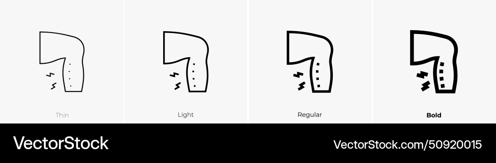 Calf icon thin light regular and bold style Vector Image