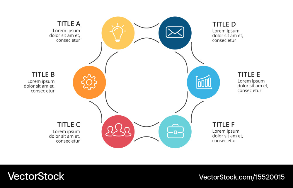 Circle arrows infographic cycle diagram Royalty Free Vector