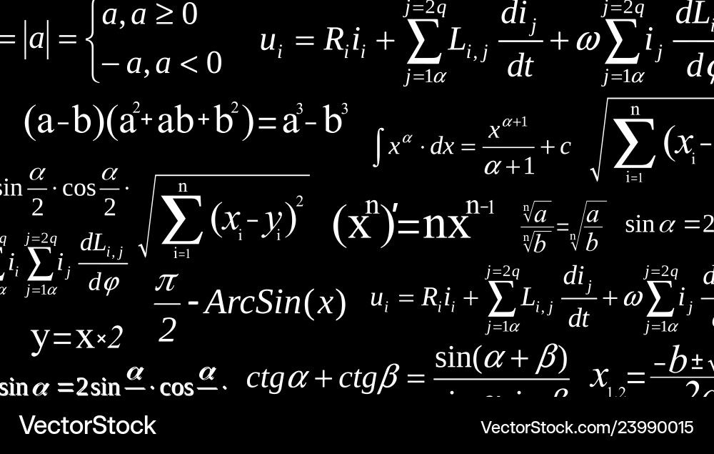 Creative of math equation Royalty Free Vector Image