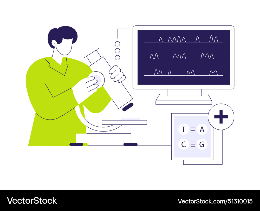 Gene augmentation therapy abstract concept Vector Image