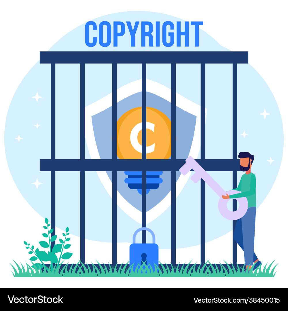 Graphic cartoon character copyright Royalty Free Vector