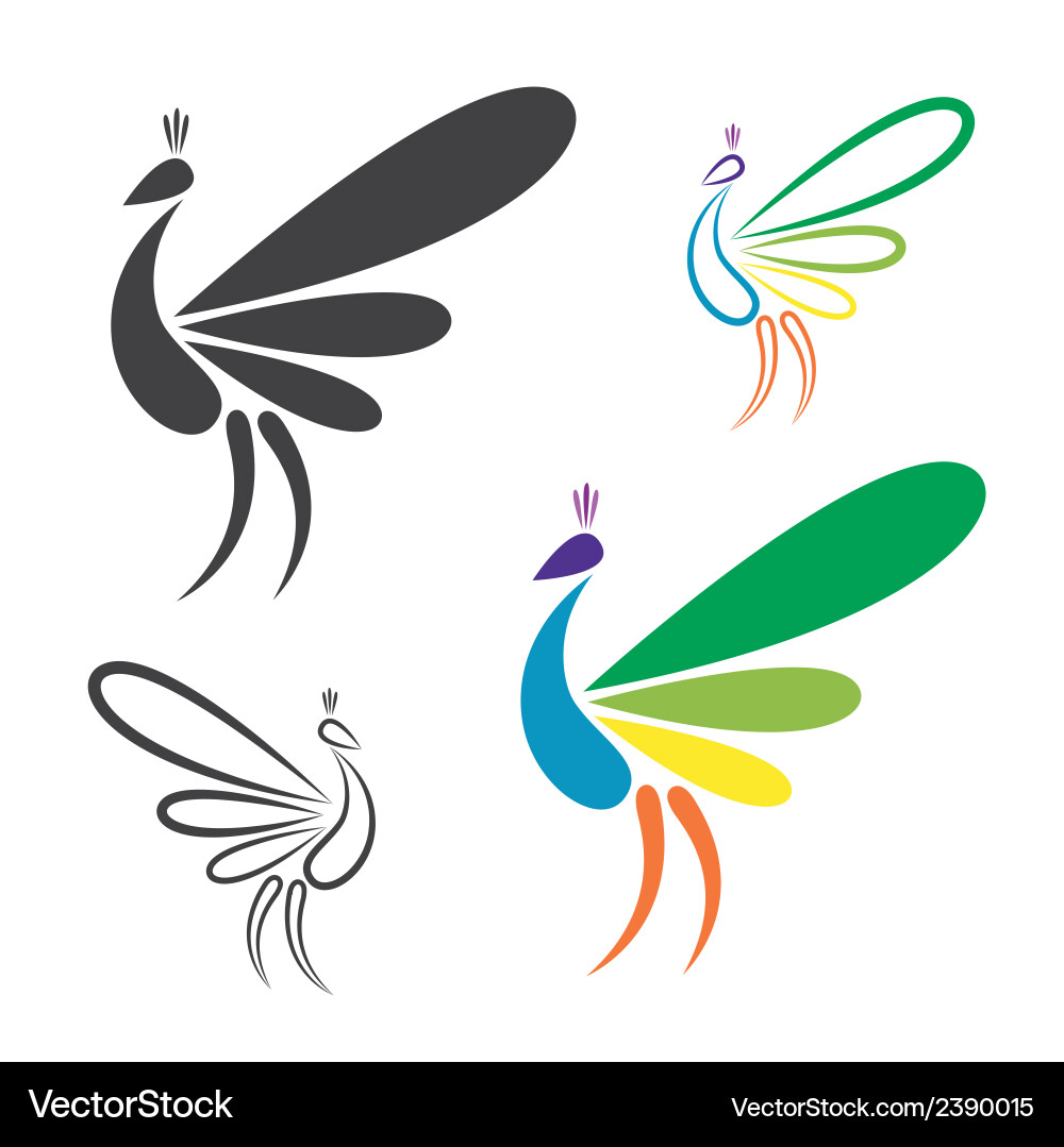 Image of peacock design Royalty Free Vector Image