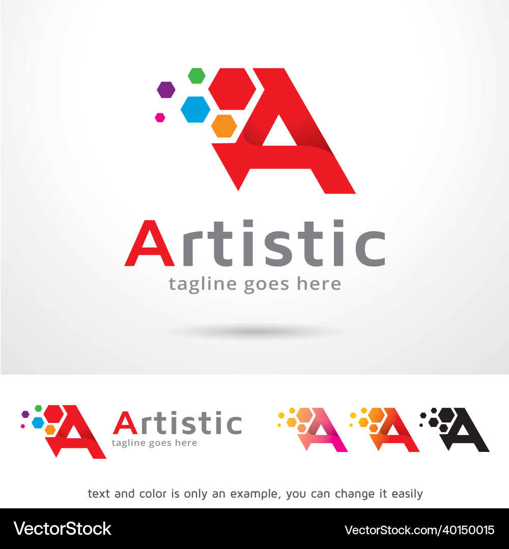 Letter a logo template Royalty Free Vector Image
