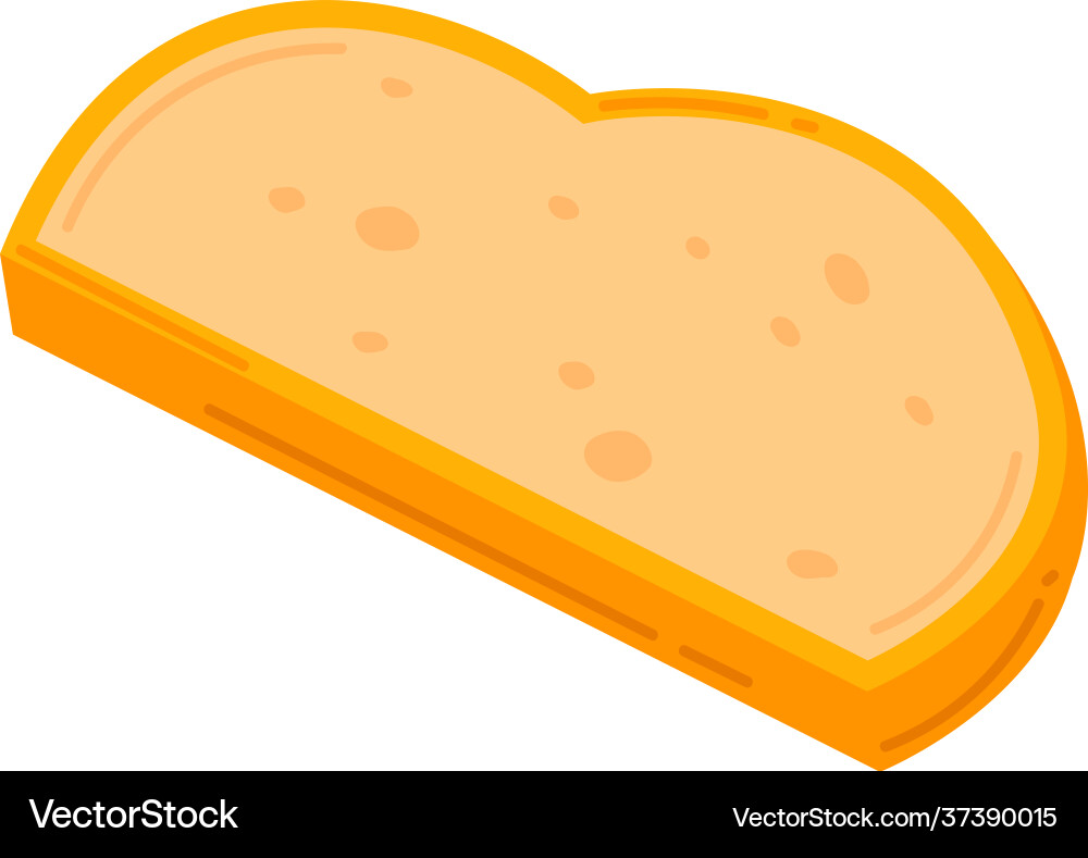 Loaf white bread fresh baked goods fried crispy Vector Image