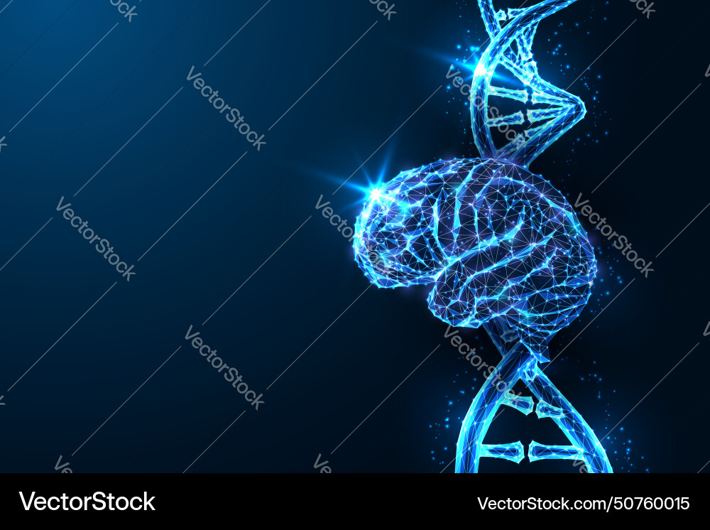 Neuroscience neurogenetics genetic exploration Vector Image
