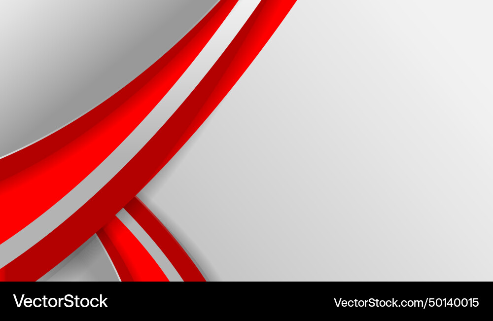 Red curve on a white background Royalty Free Vector Image