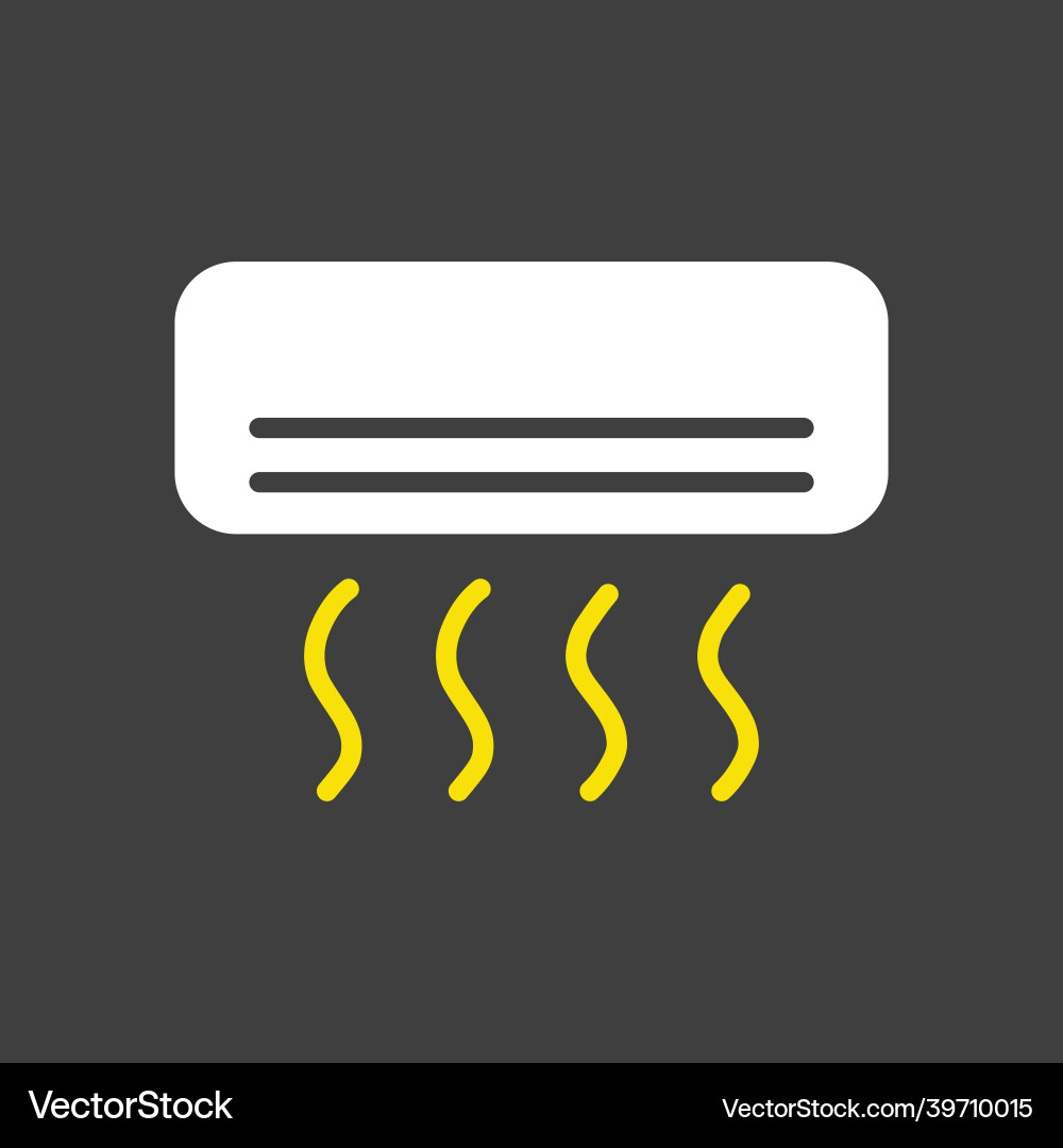 Split-system air conditioner flat icon Royalty Free Vector