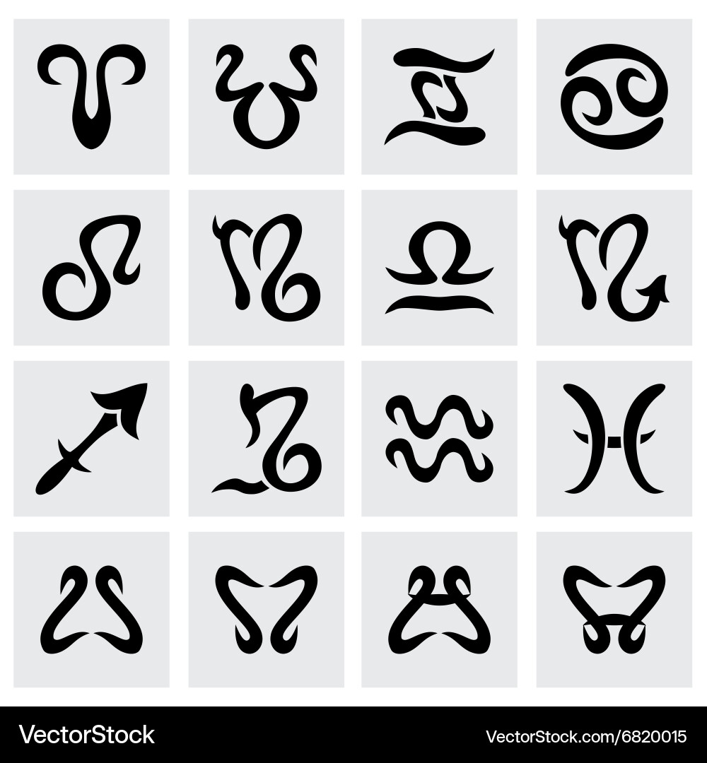 Sternzeichen Symbol gesetzt Lizenzfreies Vektorbild