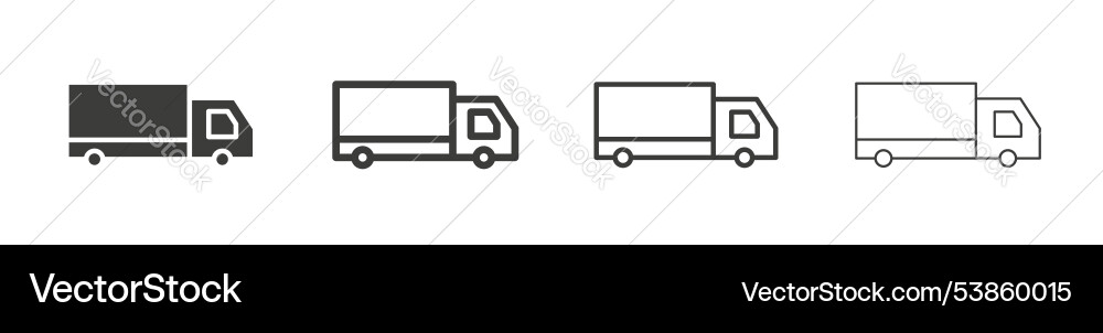 Truck icon set Royalty Free Vector Image - VectorStock