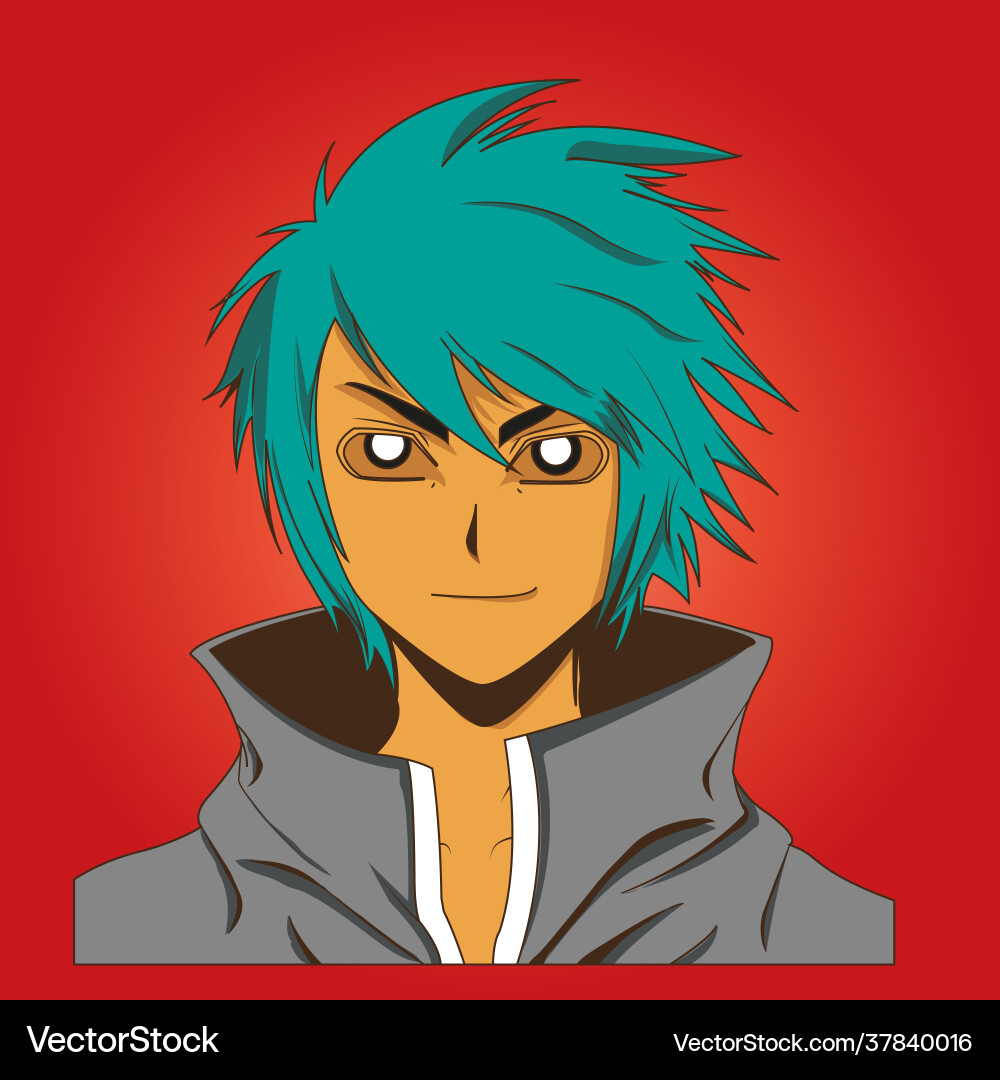 Anime manga cartoon character Royalty Free Vector Image