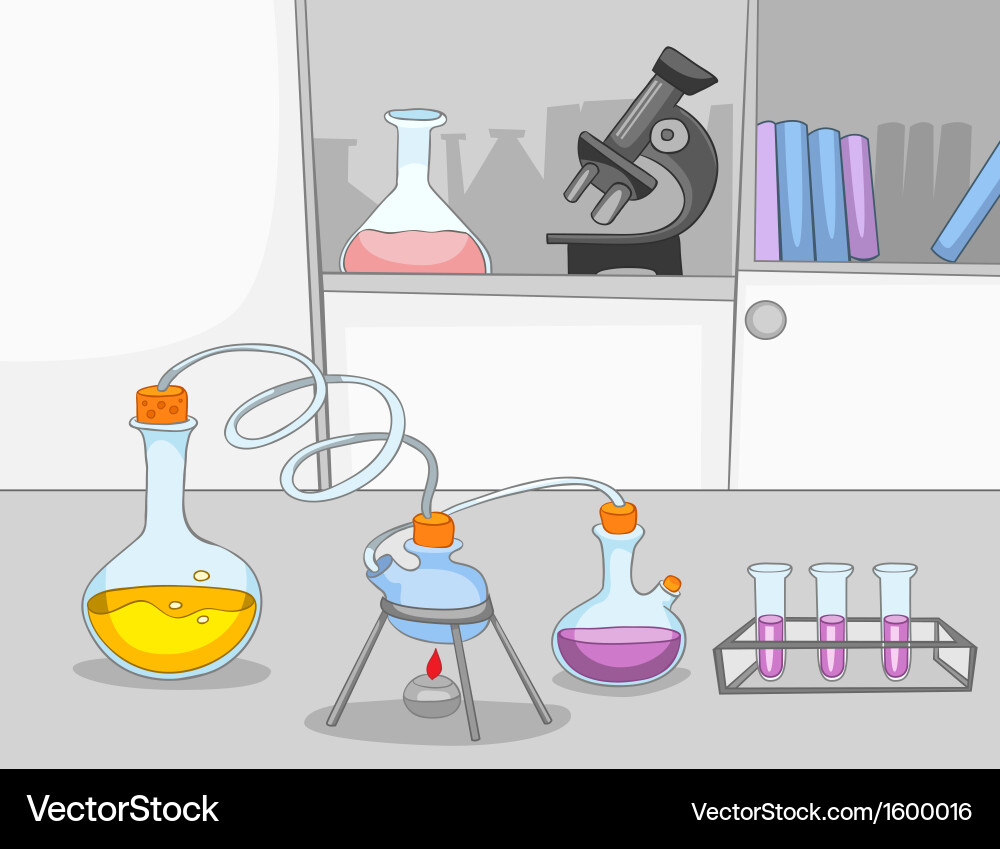 Chemical laboratory Royalty Free Vector Image - VectorStock