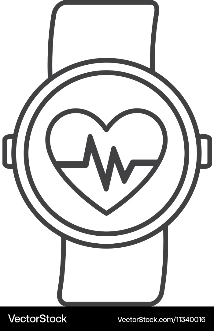 Clock pulse meter isolated icon Royalty Free Vector Image
