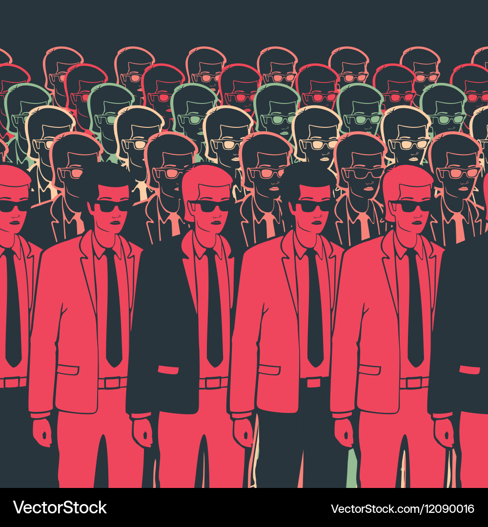 Clone group businessman Royalty Free Vector Image