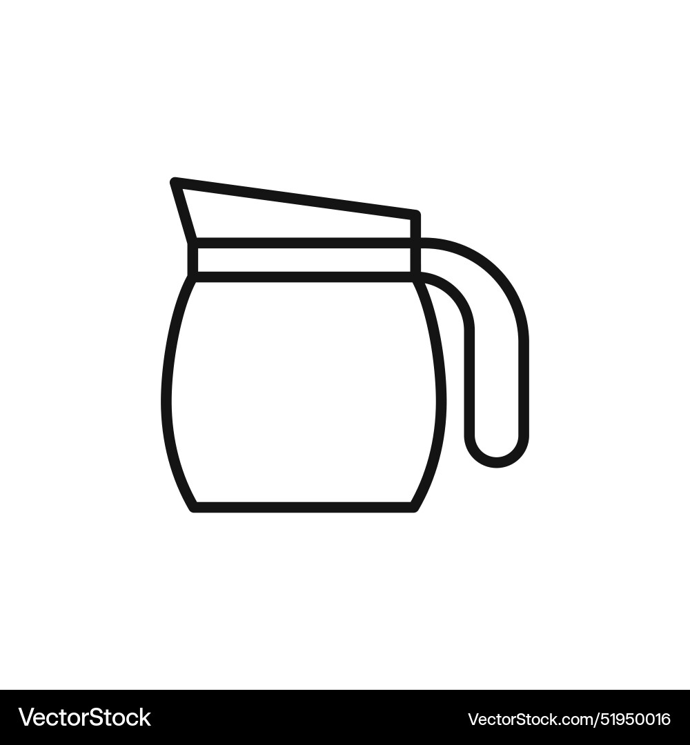 Coffee pot logo sign outline Royalty Free Vector Image