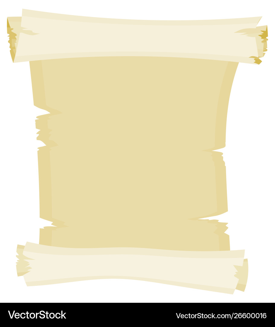 Drawn papyrus scroll for congratulations design Vector Image