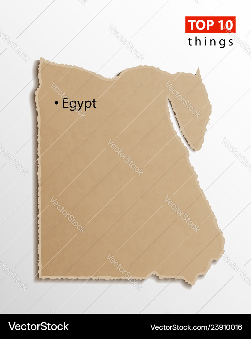 Egypt map egyptian maps craft paper texture Vector Image