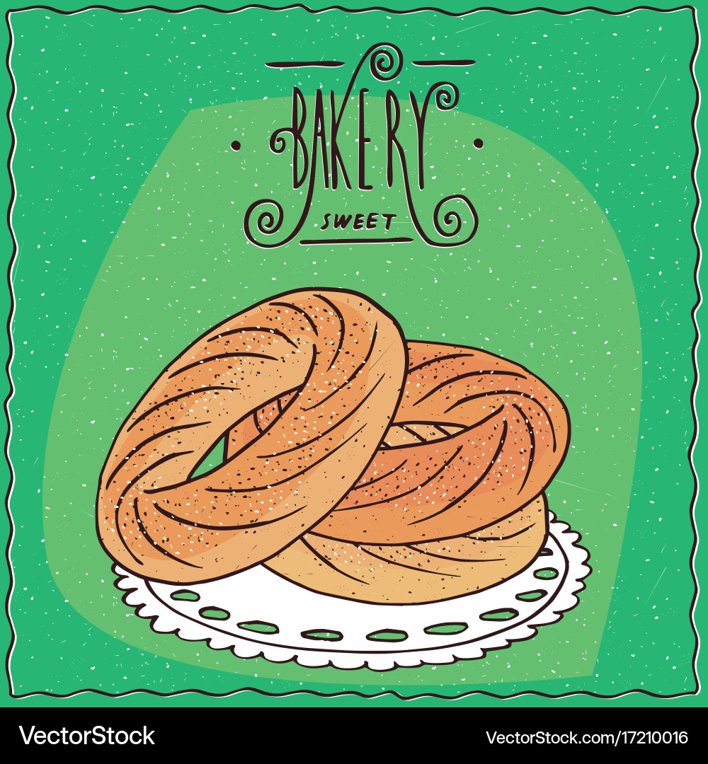 French dessert in cartoon style Royalty Free Vector Image