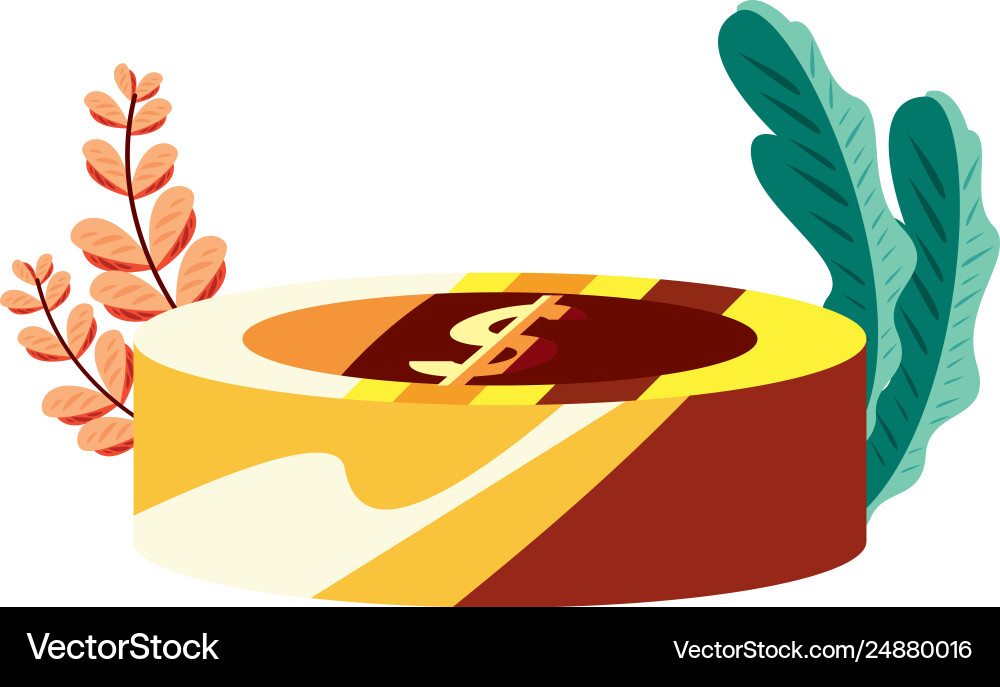 Gold coin money Royalty Free Vector Image - VectorStock