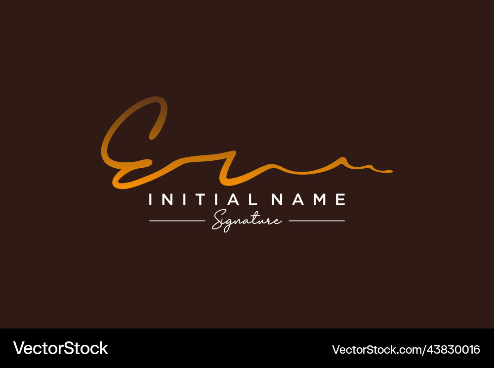 Initial er signature logo template hand drawn – Royalty-Free Vector ...