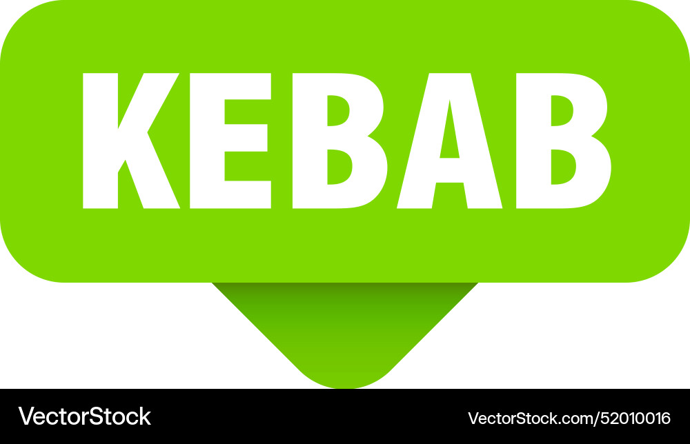 Kebab sticker sign on transparent background Vector Image