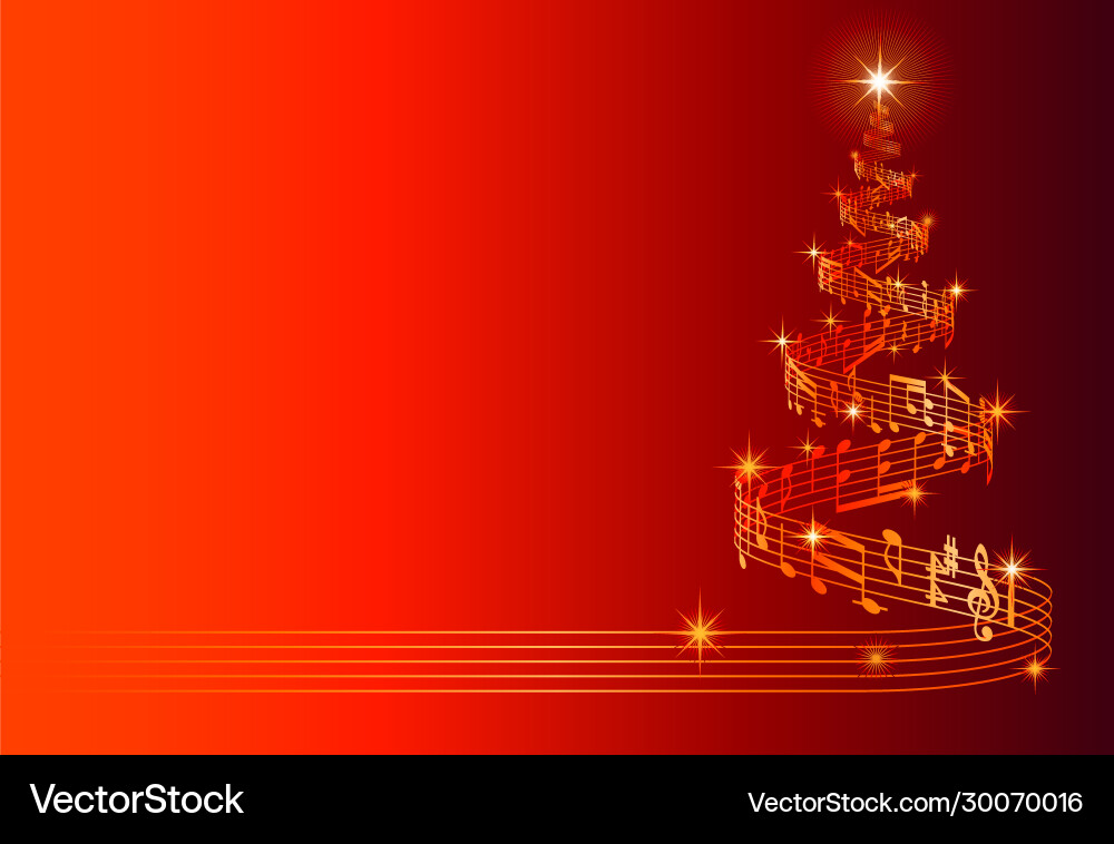 Musical christmas tree Royalty Free Vector Image