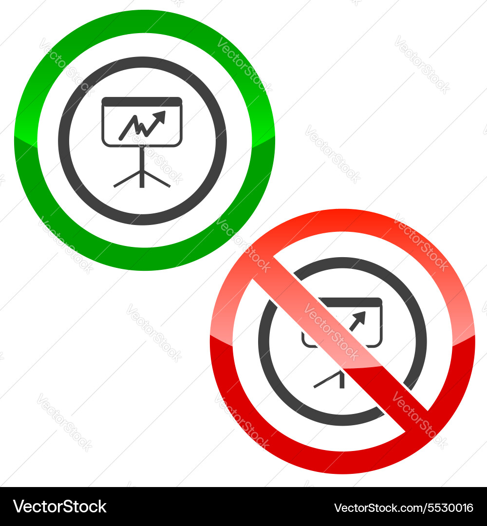 Present graphic permission signs Royalty Free Vector Image