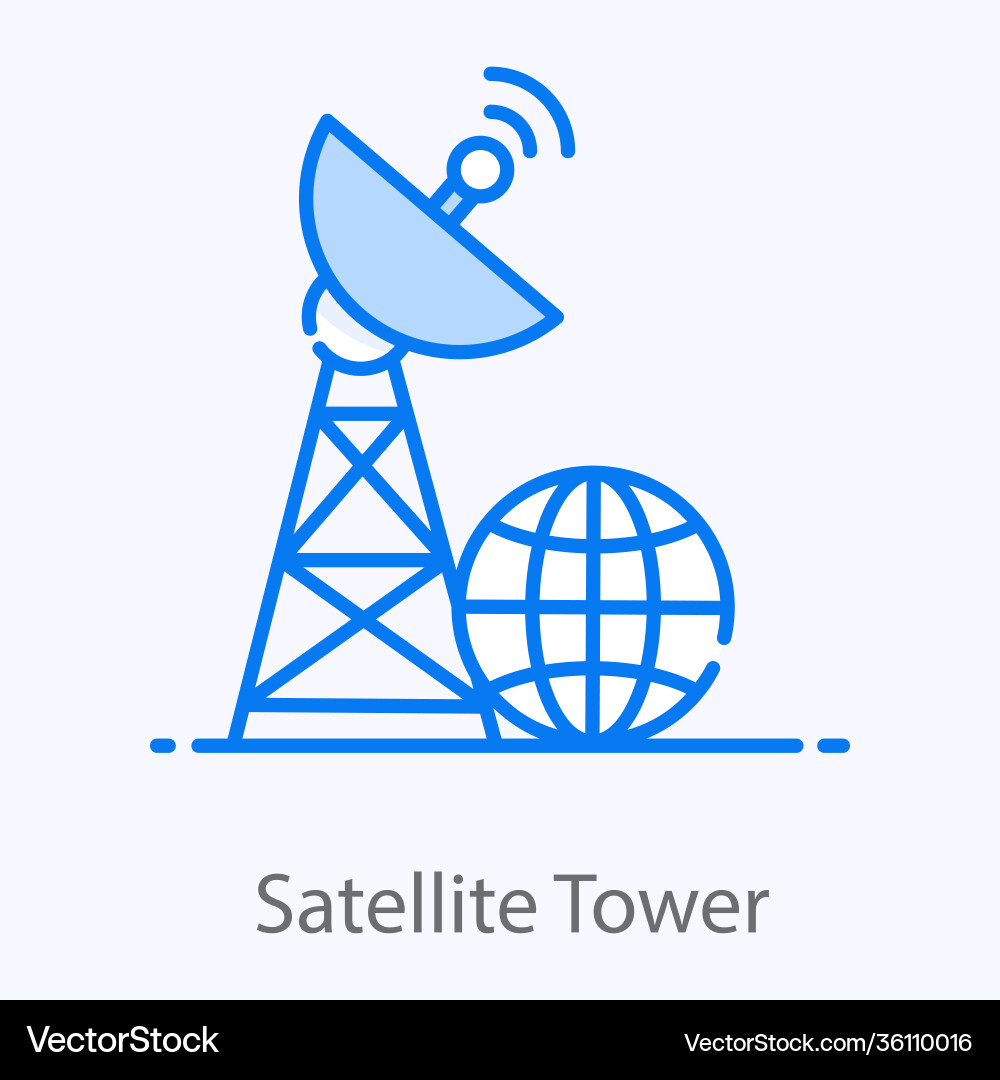 Satellite tower Royalty Free Vector Image - VectorStock