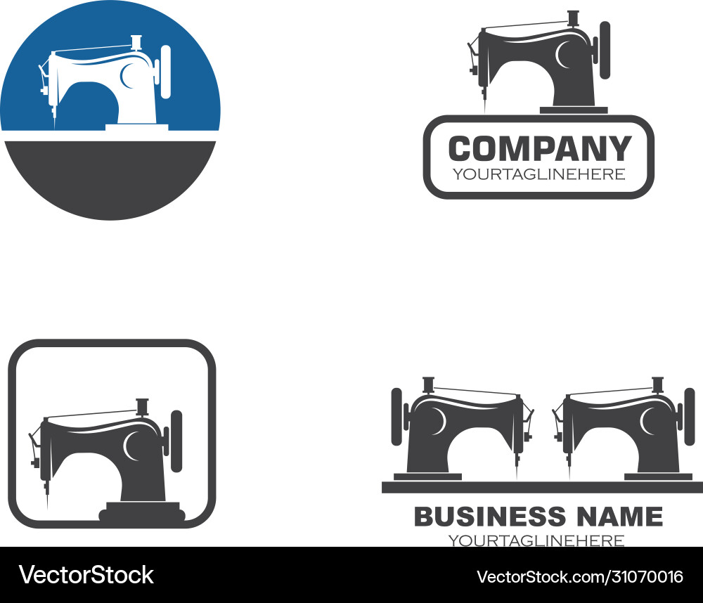 Sewing machine icon logo Royalty Free Vector Image