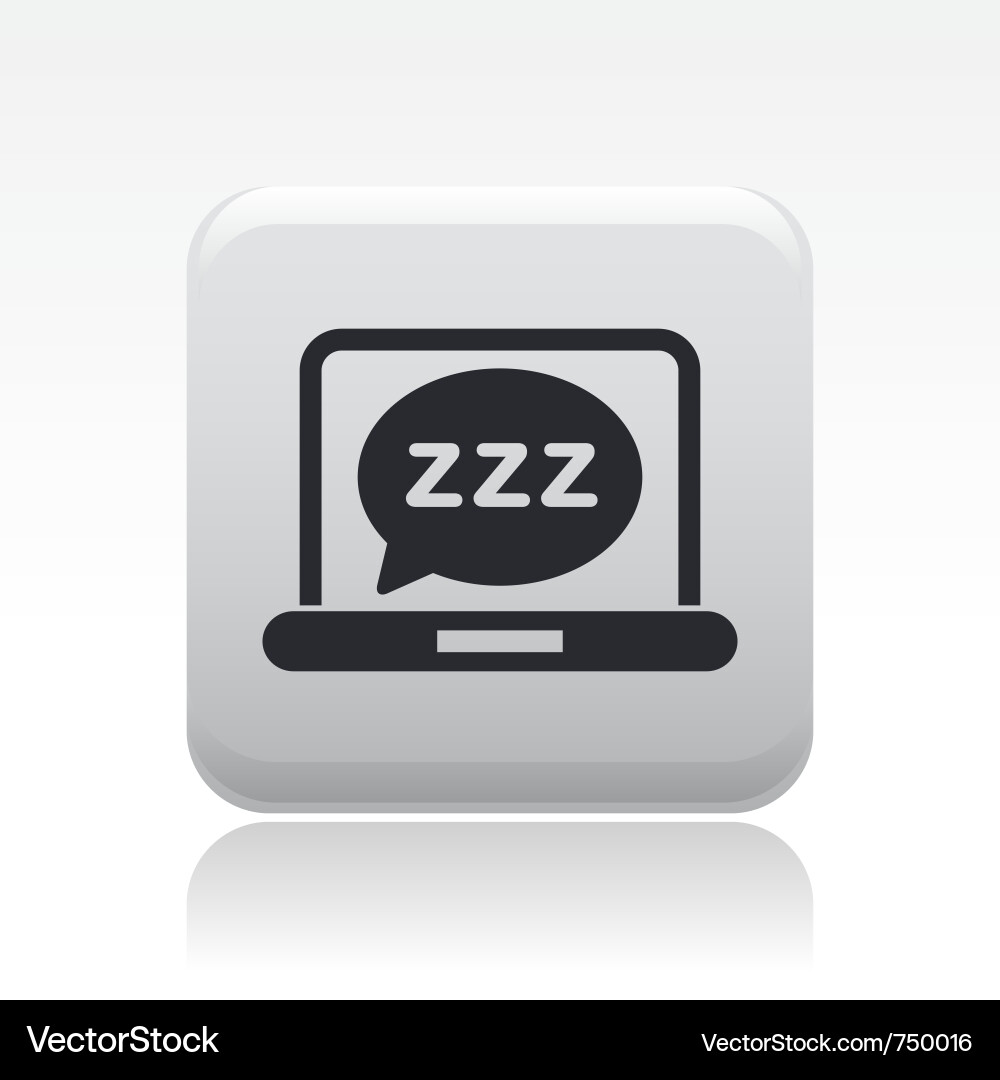 Sleep computer icon Royalty Free Vector Image - VectorStock