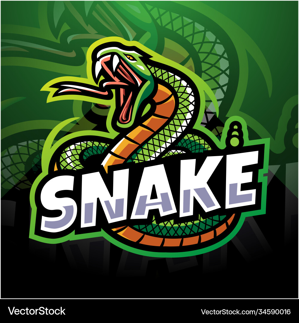 Snake Esports Mascot Logo Royalty Free Vector Image