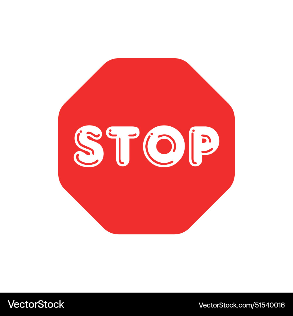 Stop sign Royalty Free Vector Image - VectorStock