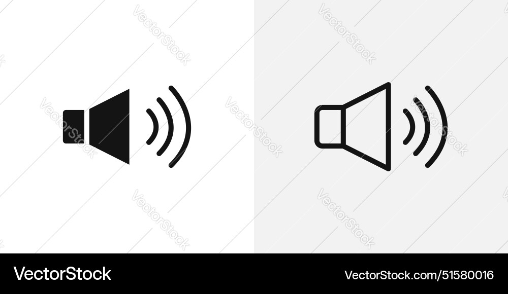 Volume icon set Royalty Free Vector Image - VectorStock
