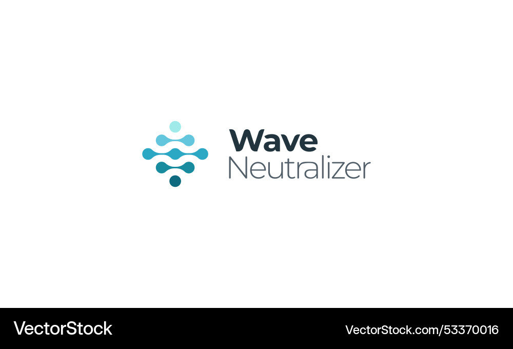Wave neutralizer modern water reservoir logo Vector Image