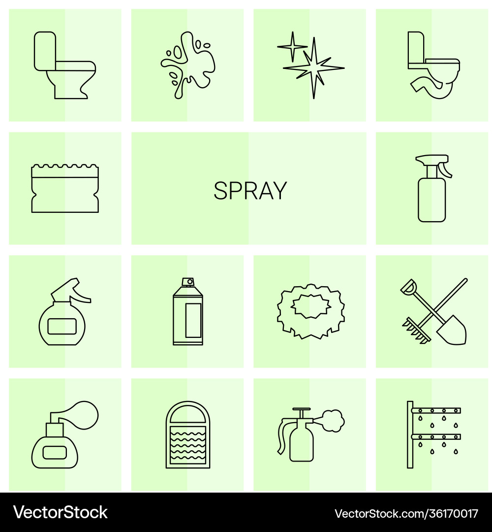 14 spray icons Royalty Free Vector Image - VectorStock
