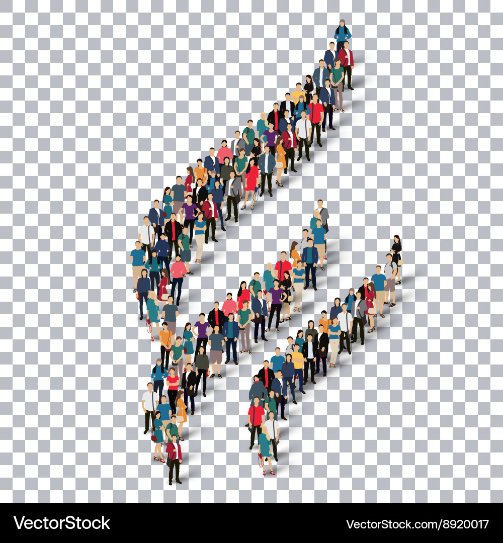 Abstract business symbol people transparency Vector Image