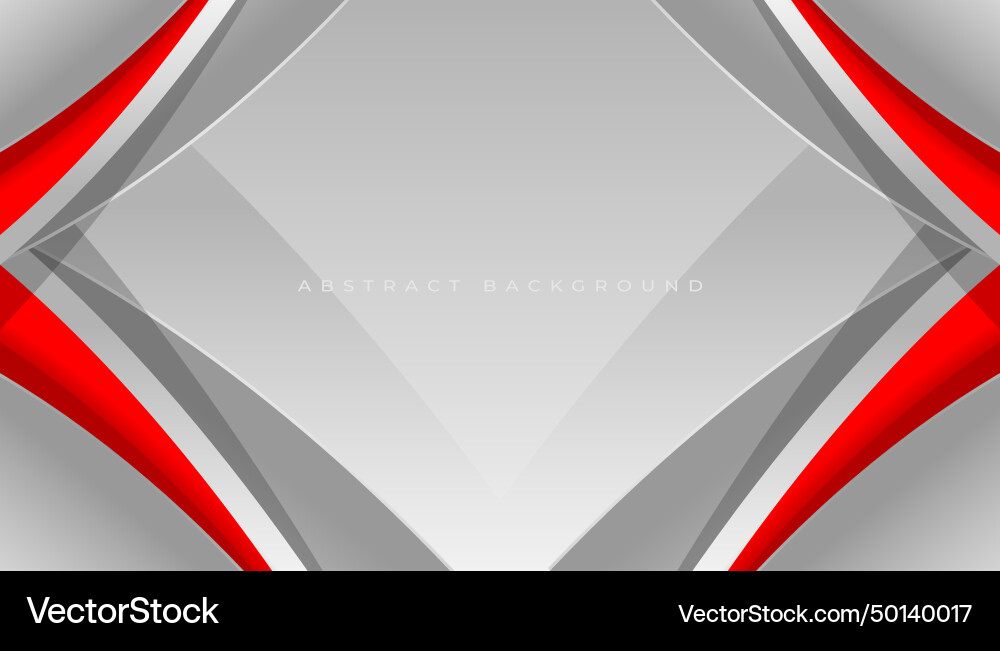 Abstract red gray white blank space modern Vector Image