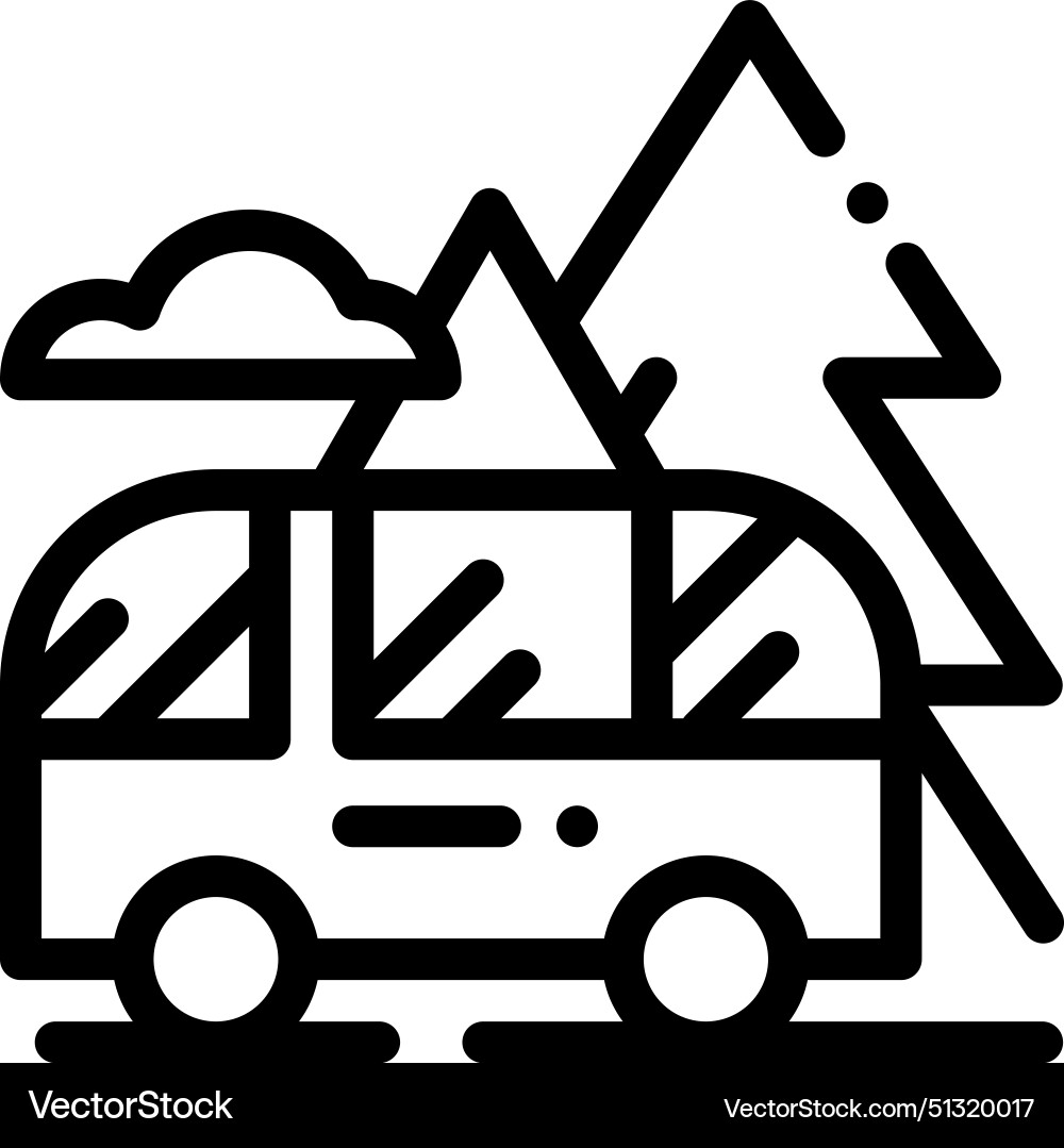 Adventure icon thin linear style design isolated Vector Image