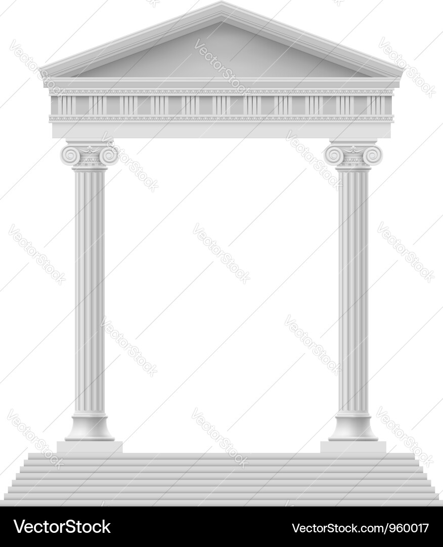 Ancient Portico Column Illustration Royalty Free Vector