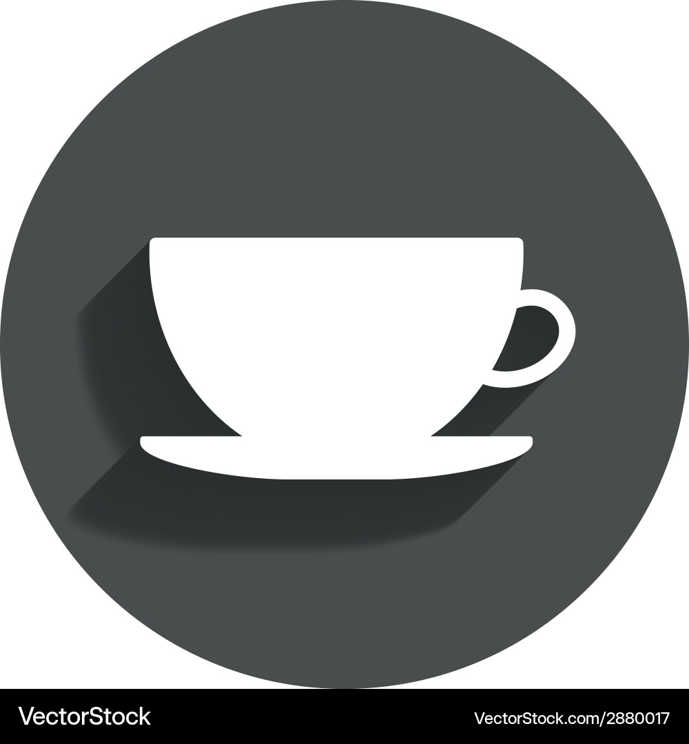 Coffee cup sign icon button Royalty Free Vector Image