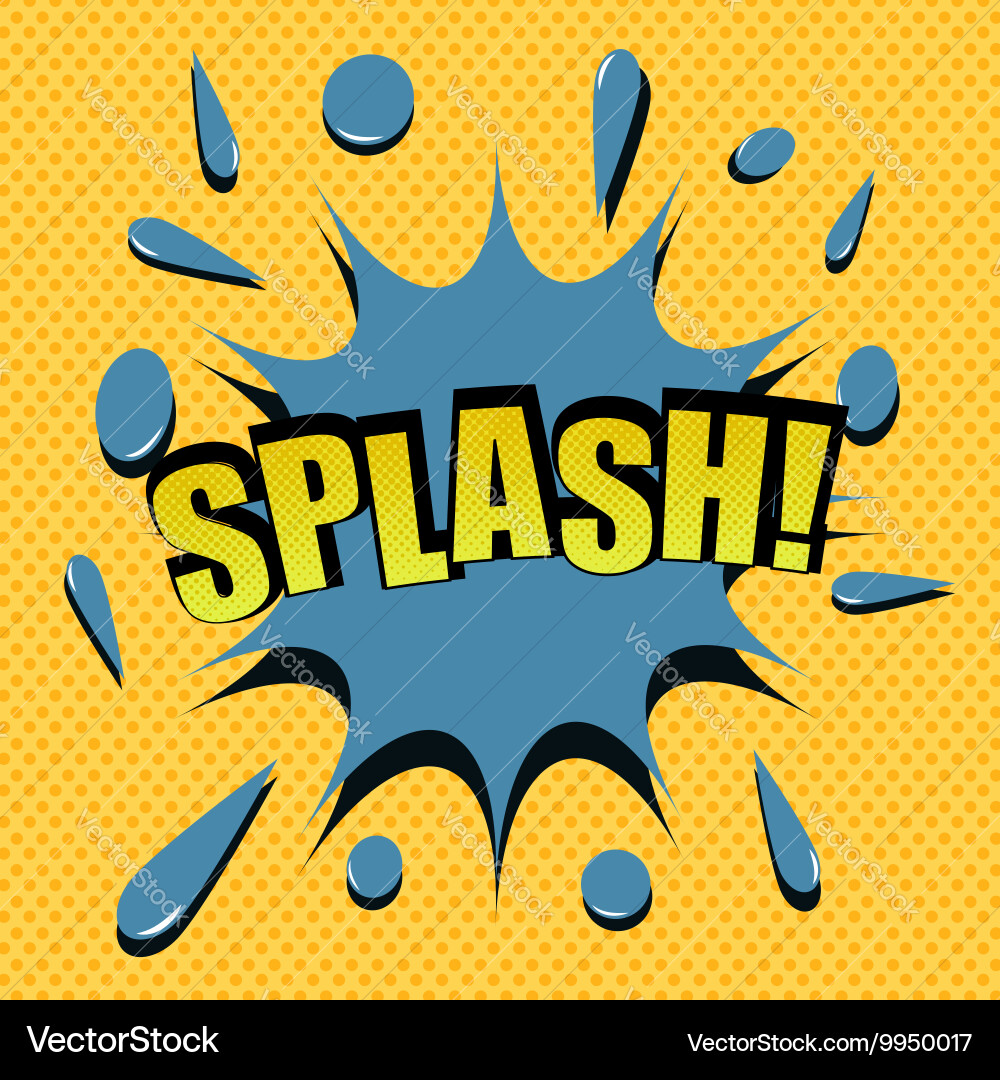 Comic cartoon splash Royalty Free Vector Image