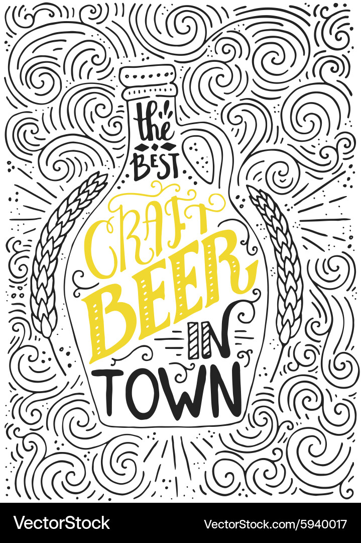 Craft beer Royalty Free Vector Image - VectorStock