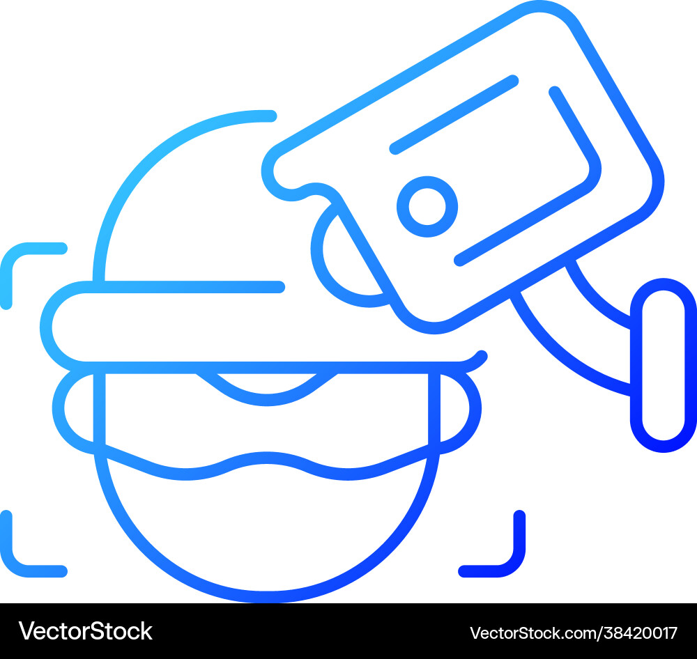 Criminal detection with surveillance camera Vector Image