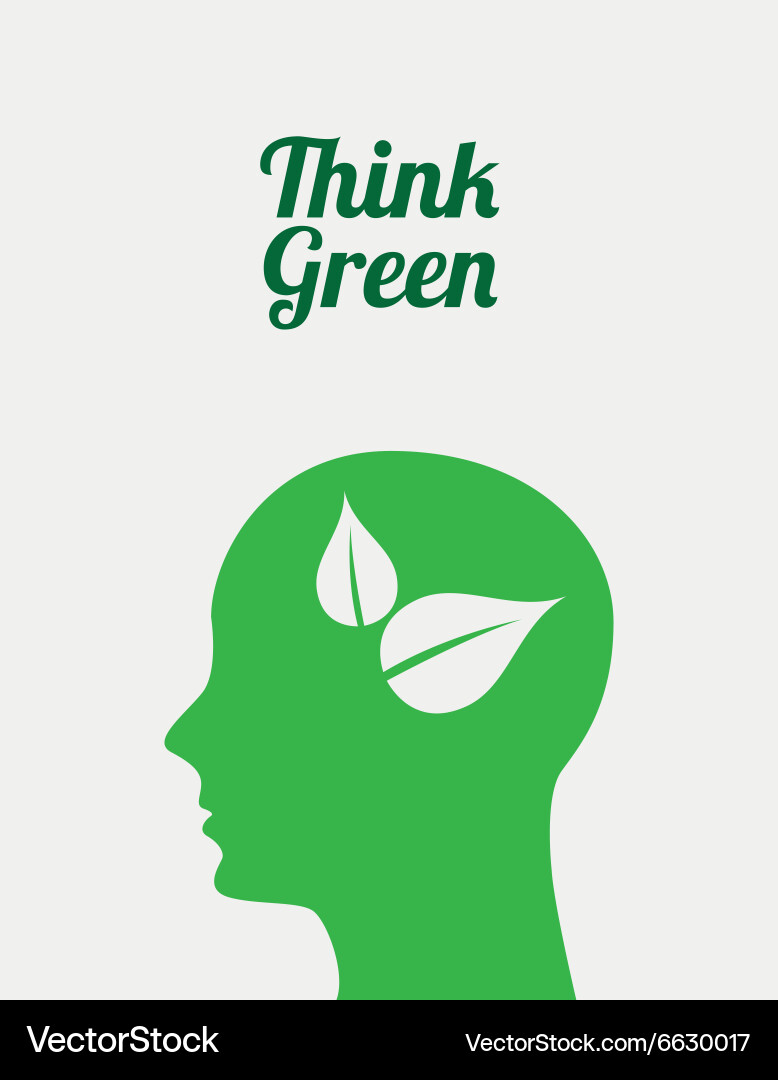 Ecological mind design Royalty Free Vector Image