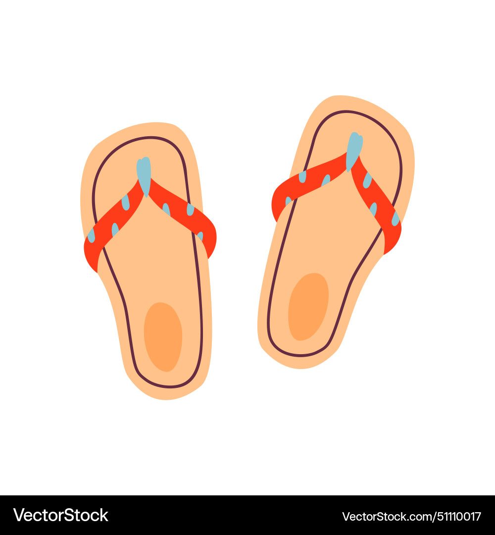 Flip flops summer beach Royalty Free Vector Image