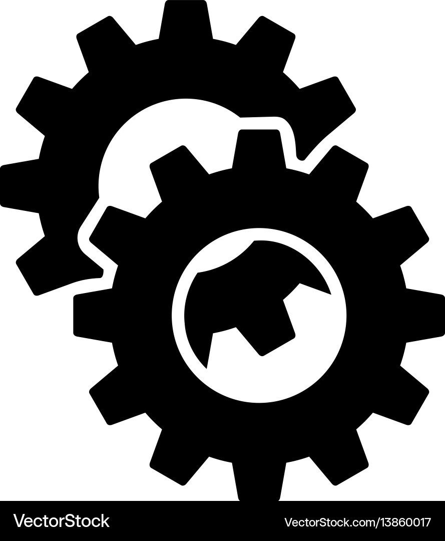Gears flat icon Royalty Free Vector Image - VectorStock