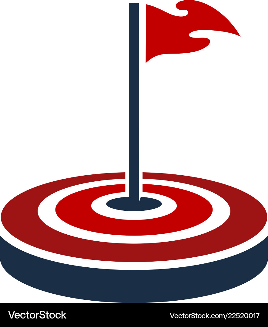 Golf target logo icon design Royalty Free Vector Image