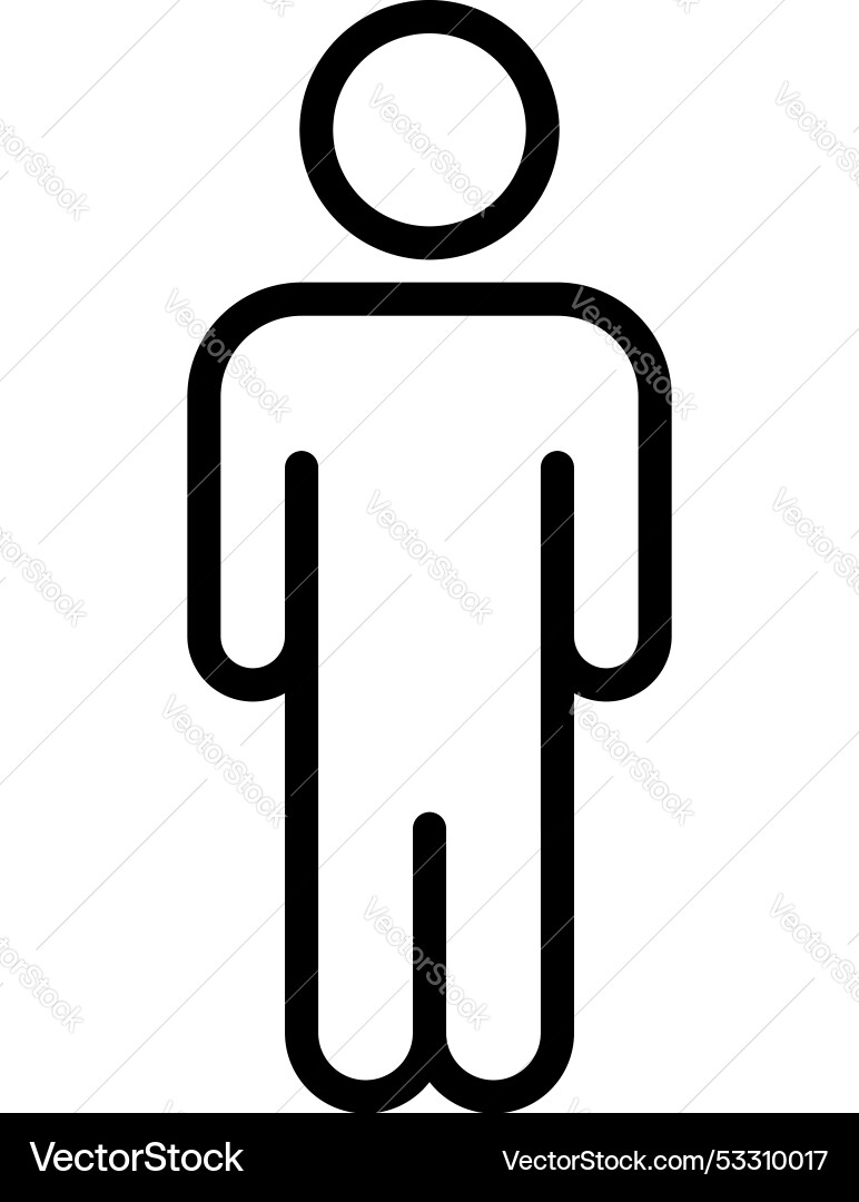Person icon isolated on white background Vector Image