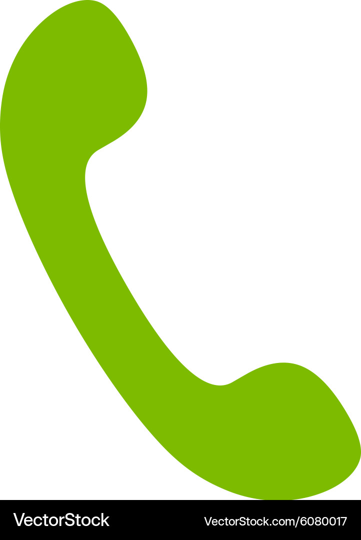 Phone flat eco green color icon Royalty Free Vector Image
