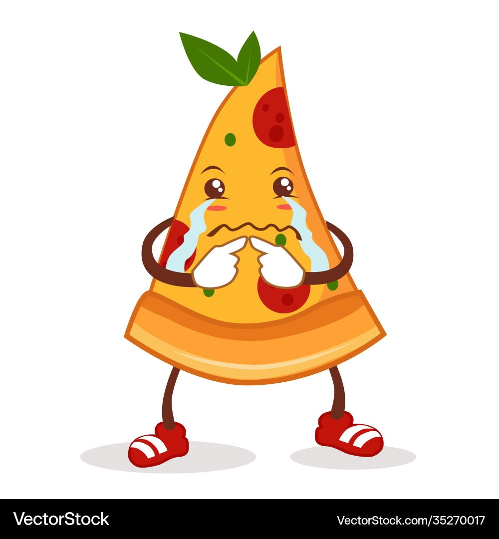 Pizza mascot cartoon Royalty Free Vector Image